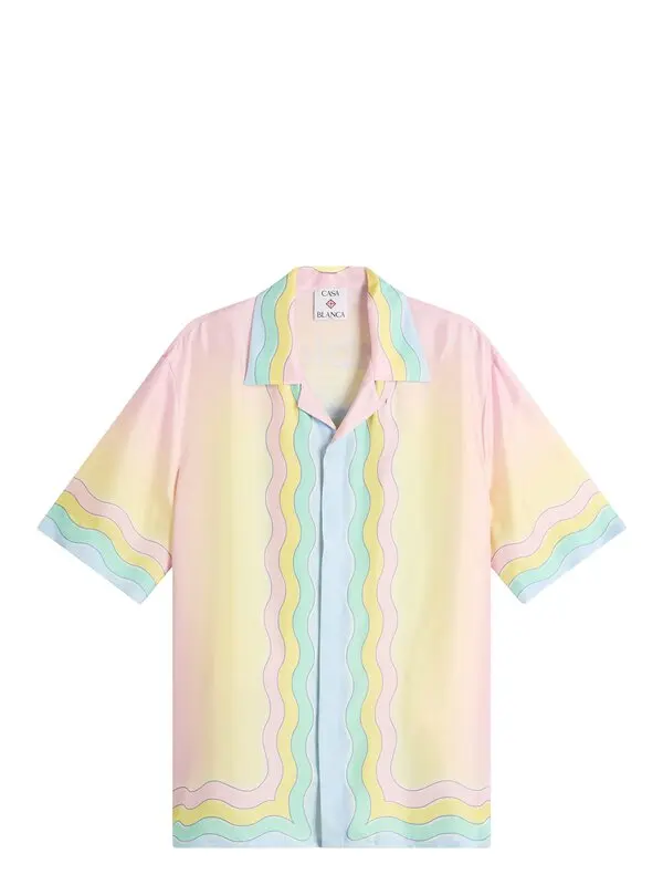 Casablanca For The Love Of Dance Cuban Collar Shirt - Pink