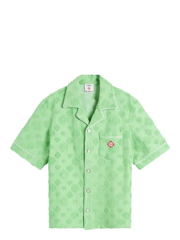 Casablanca Towelling Monogram Shirt - Green