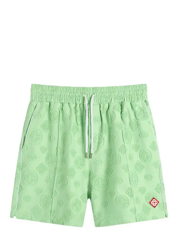 Casablanca Towelling Monogram Short - Green