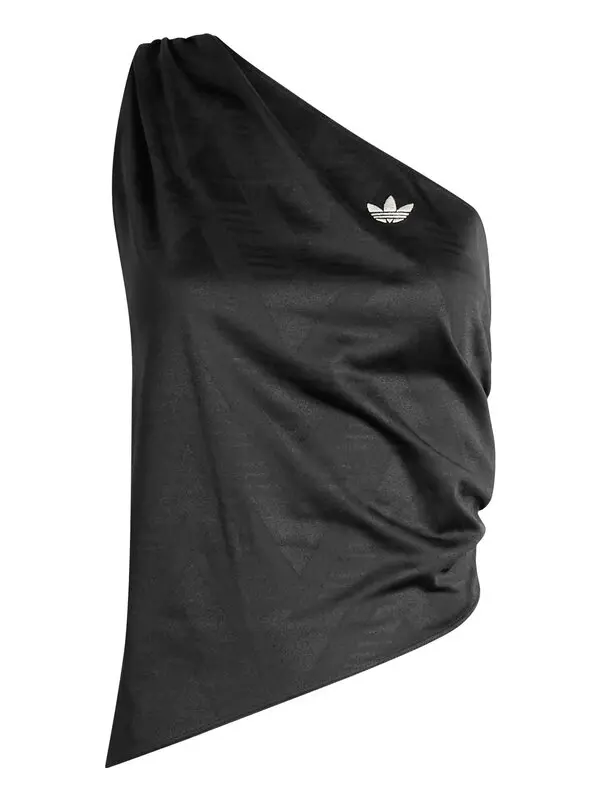 Adidas Asymmetric Ruched Top - Black
