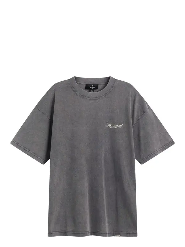 REPRESENT Owners Club Script T-shirt - Vintage Grey