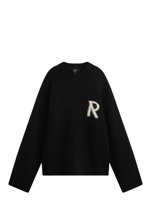 REPRESENT Logo Knit Jumper - Jet Black