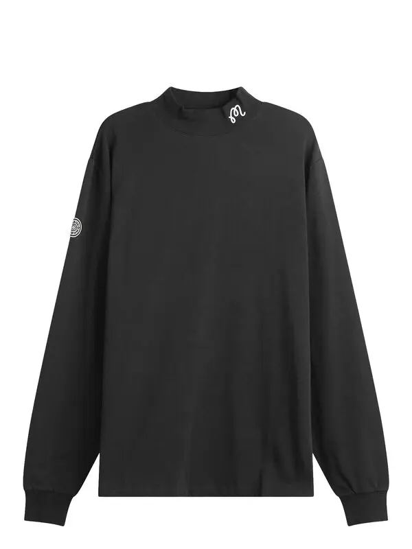 MALBON Upland Mock Neck Long Sleeve T-shirt - Black