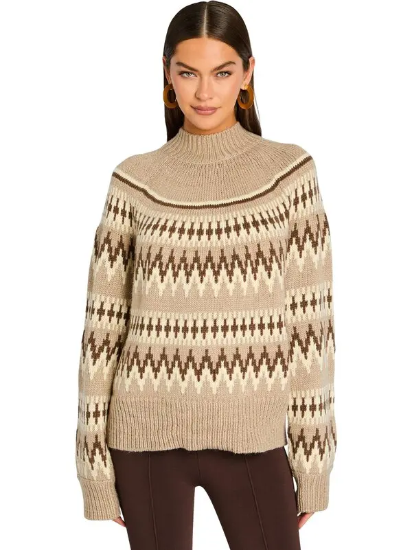 SEROYA Tirza Sweater - Driftwood Fairisle