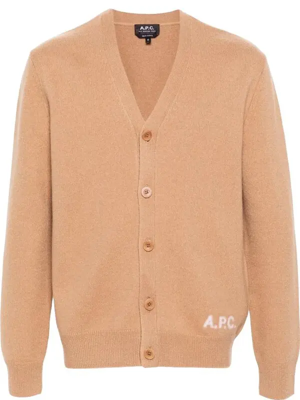 A.p.c. Knitted Virgin Wool Sweater - Beige