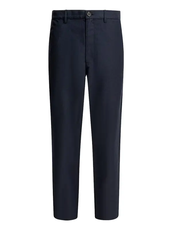 Comme Des Garçons Wool Blend Straight Leg Pants - Blue