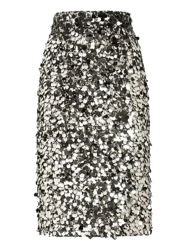 Dolce & Gabbana Sequined Skirt - Grey
