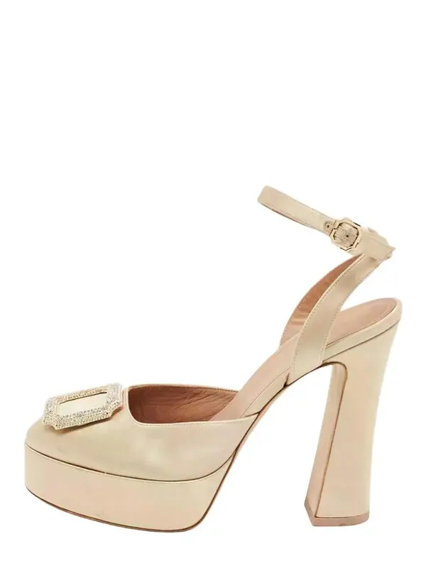 MALONE SOULIERS Platform Block-heel Pumps - Neutrals