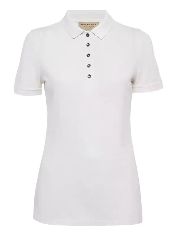 Burberry Cotton Piqué Polo Shirt - White
