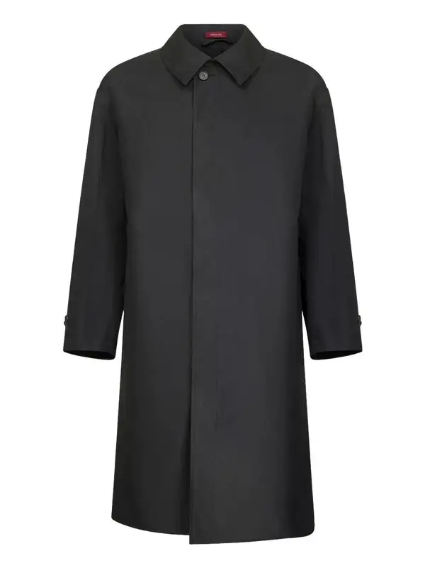 Gucci Buttoned Poplin Coat - Black