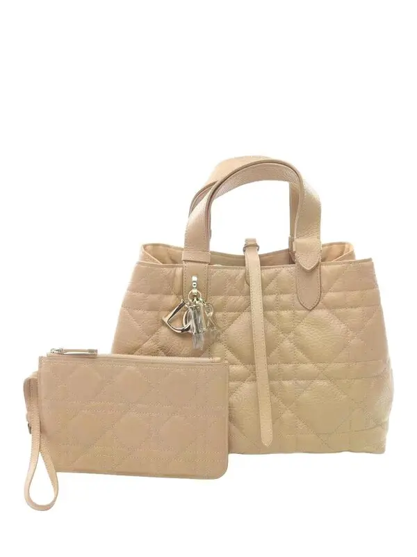 Dior 2010-2025 Medium Calfskin Macrocannage Toujours Tote Bag - Brown