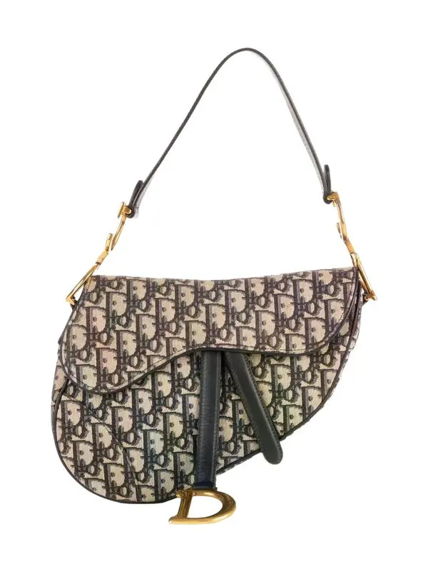 Dior Oblique Saddle Shoulder Bag - Neutrals