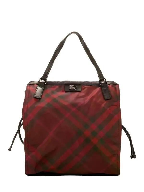 Burberry Check-pattern Tote Bag - Red