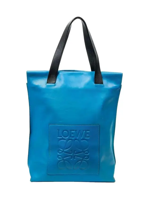 Loewe Leather Tote Bag - Blue