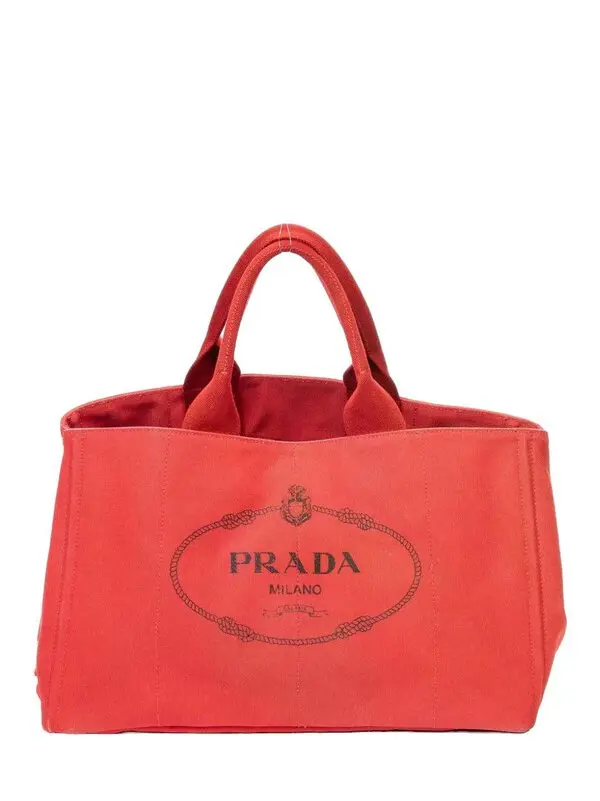 Prada Logo-print Tote Bag - Red