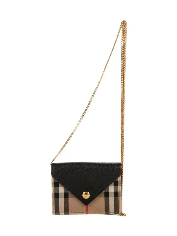 Burberry Crossbody Bag With Check Pattern - Brown