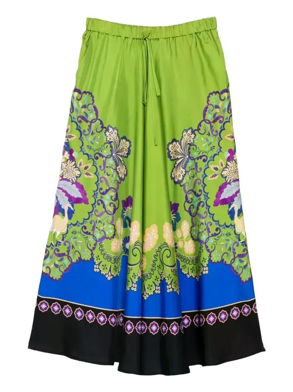 La DoubleJ Floral-print Maxi Skirt - Green
