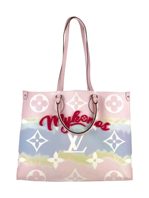 LOUIS VUITTON 2000's Mykonos Onthego Gm Monogram Tote Bag - Pink