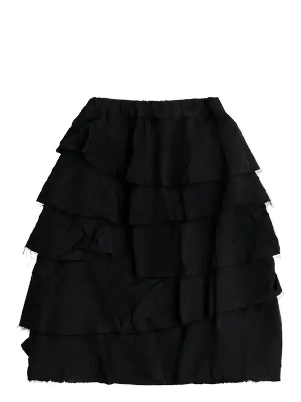 Comme Des Garçons Ruffled Tiered Mini Skirt - Black