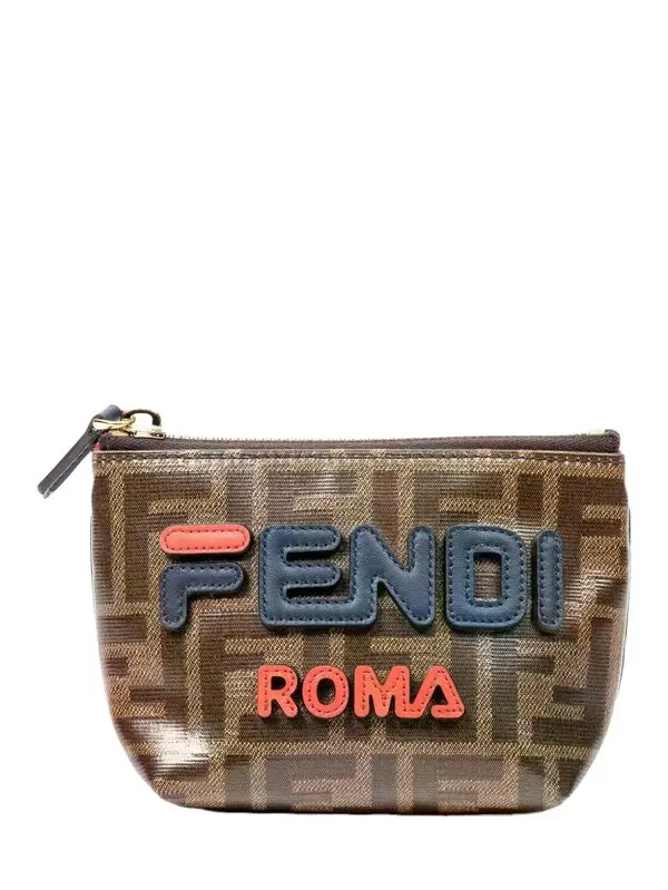 Fendi X Fila Logo Pouch - Brown