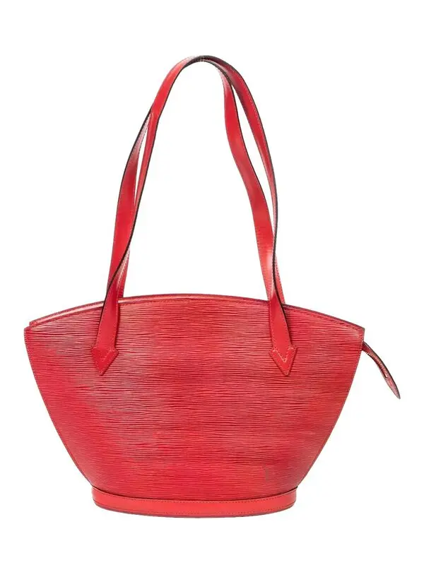LOUIS VUITTON Embossed-leather Top-handle Tote Bag - Red