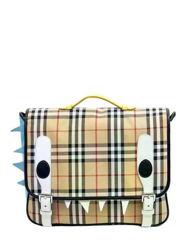 Burberry Check-pattern Satchel Bag - Neutrals