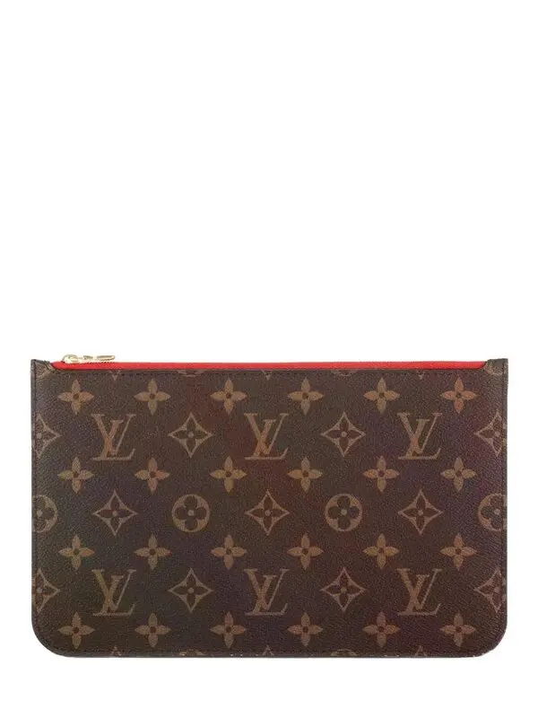 LOUIS VUITTON 2000s Monogram Zip Pouch - Brown