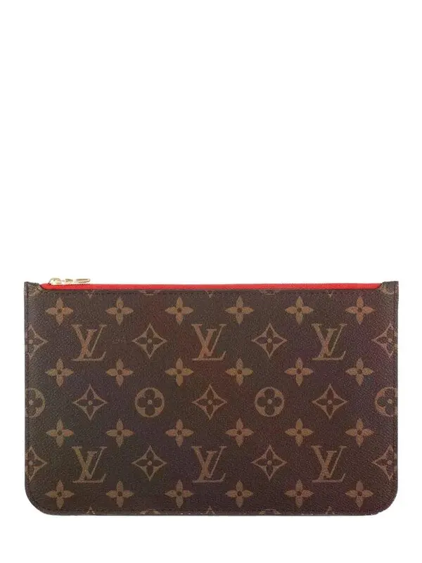 LOUIS VUITTON 2000s Monogram Zip Pouch - Brown