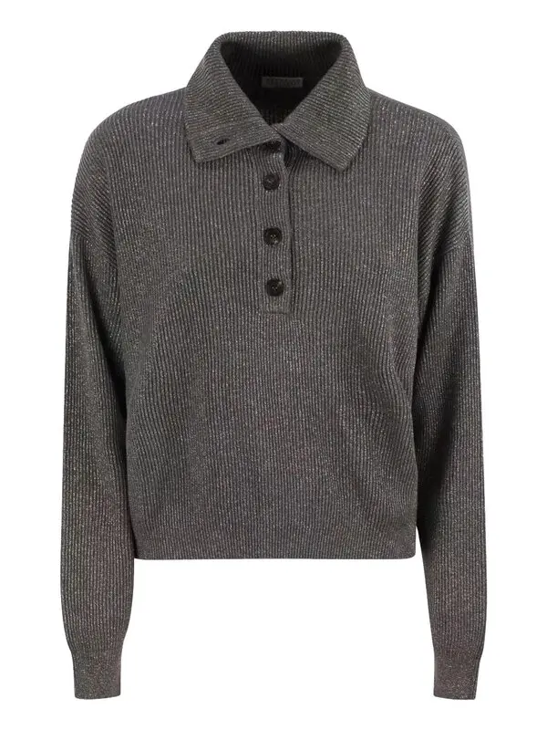 Brunello Cucinelli High-collar Sweater - Grey