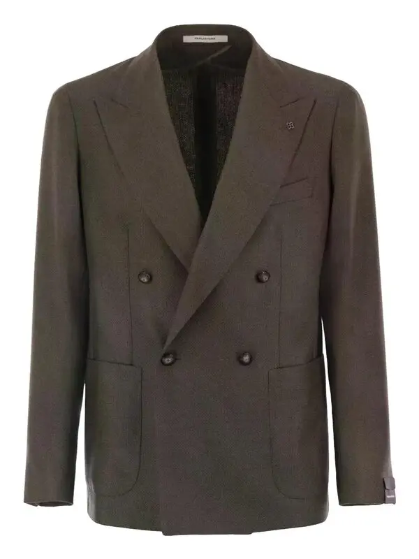 Tagliatore Double-breasted Patch-pocket Blazer - Brown