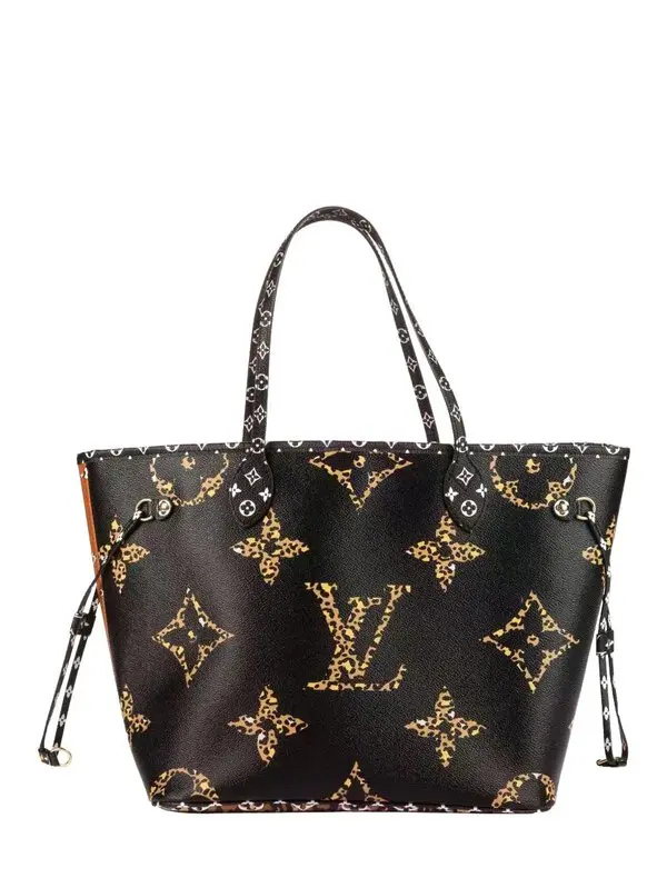 LOUIS VUITTON Monogram Leopard-print Tote - Black