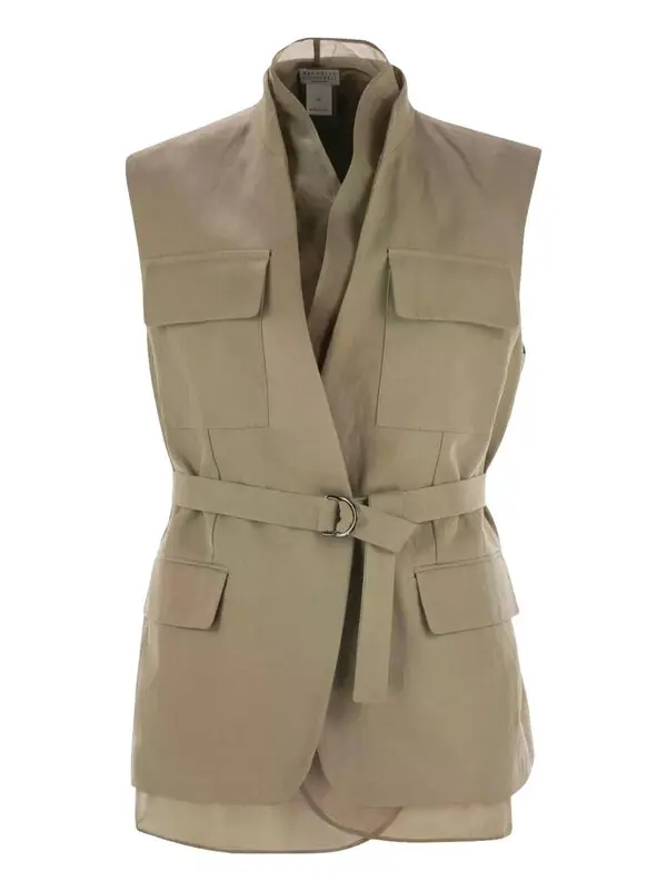 Brunello Cucinelli Belted Gilet - Neutrals