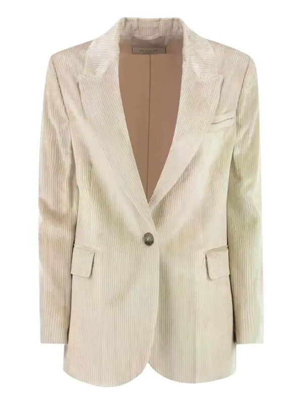 Peserico Textured Single-button Blazer - Neutrals