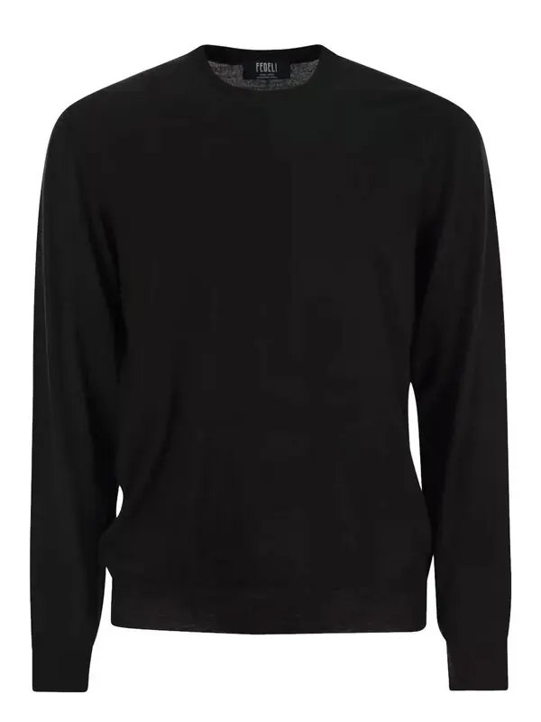 Fedeli Crew-neck Sweater - Black