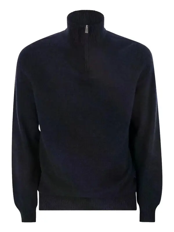 Fedeli Favonio Persia Half-zip Jumper - Blue