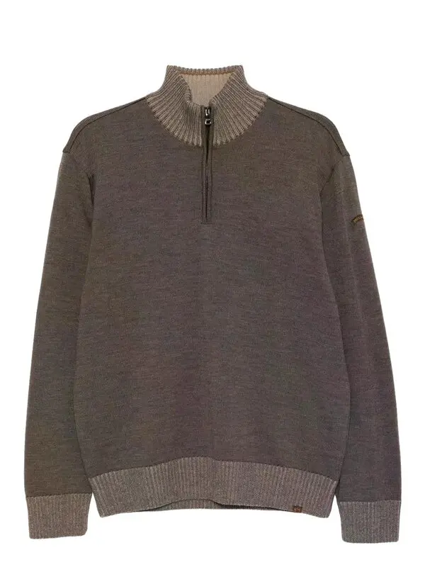 Paul & Shark Wool Half-zip Jumper - Brown