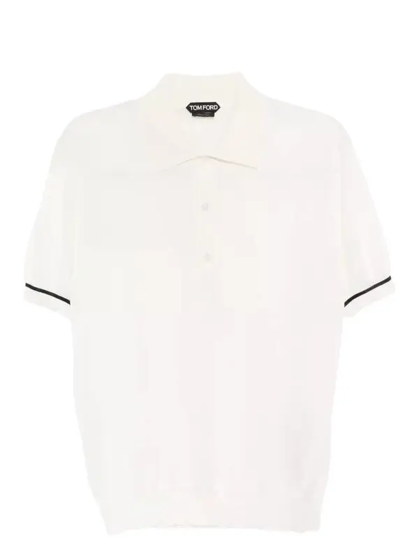 TOM FORD Short-sleeve Polo Shirt - Neutrals
