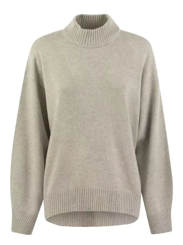 Brunello Cucinelli Monile Chimney-neck Sweater - Grey