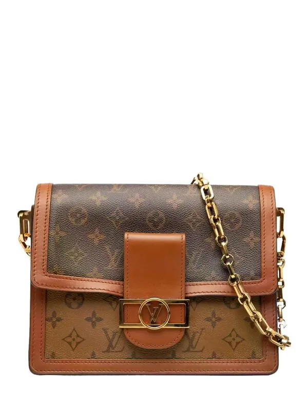 LOUIS VUITTON 2019 Monogram Reverse Dauphine Mm Satchel - Brown
