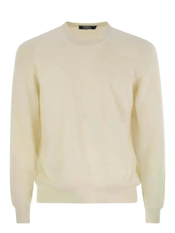 Fedeli Argentina Crew-neck Sweater - Neutrals