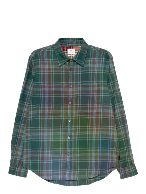 Paul Smith Checked Cotton Shirt - Green