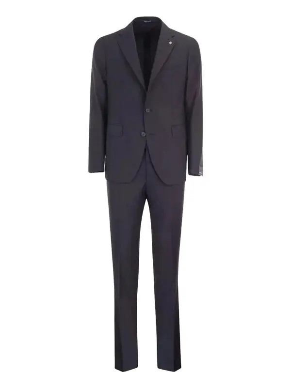 Tagliatore Single-breasted Wool Suit - Blue