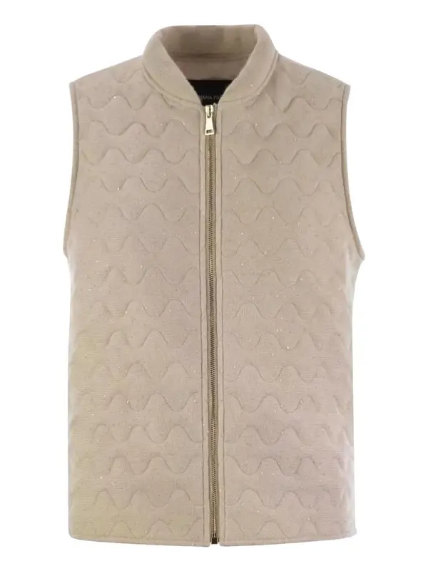 Fabiana Filippi Quilted Sequin-detail Gilet - Neutrals
