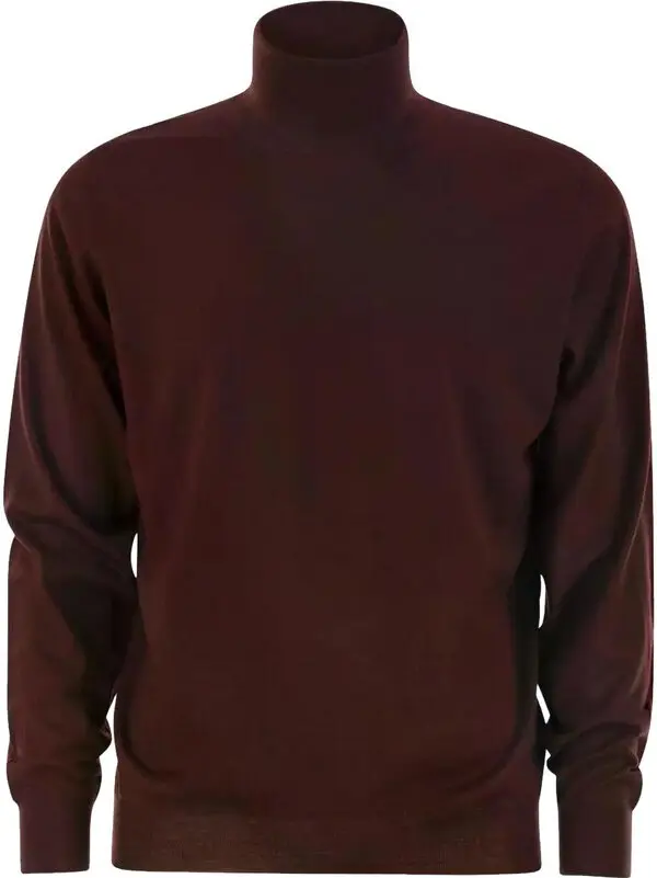 Fedeli Turtle-neck Sweater - Red