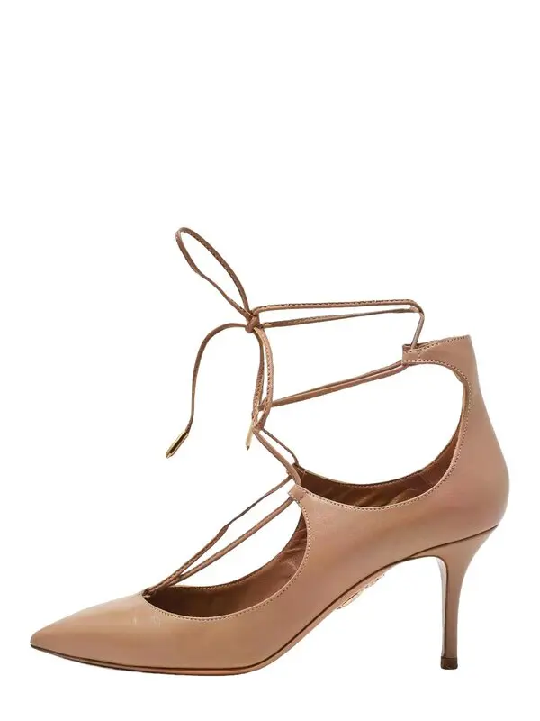 AQUAZZURA Christy Leather Pumps - Neutrals