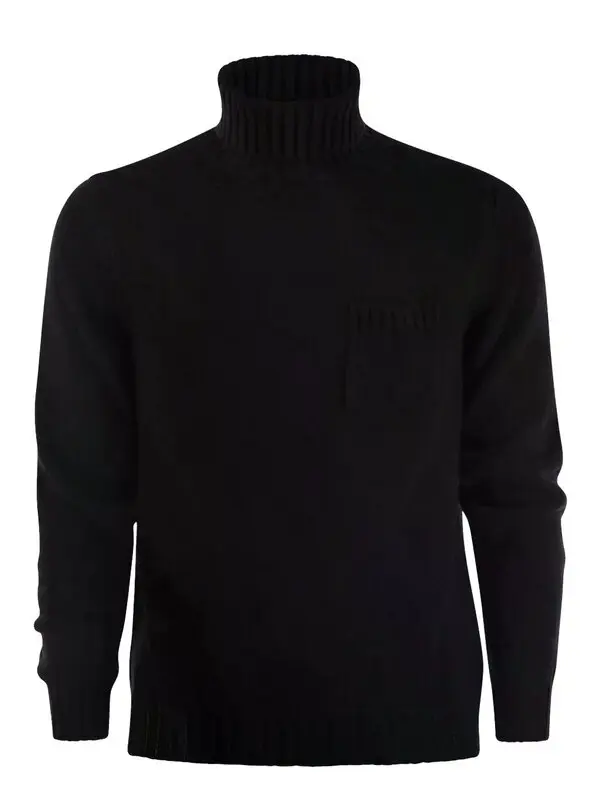 Fedeli Wool Blend Sweater - Black