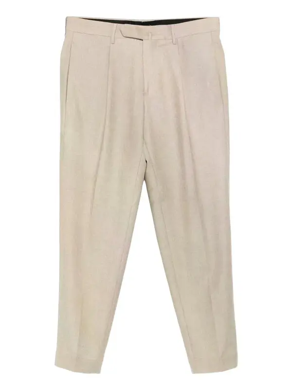 DELL'OGLIO Pleated Tailored Trousers - Neutrals