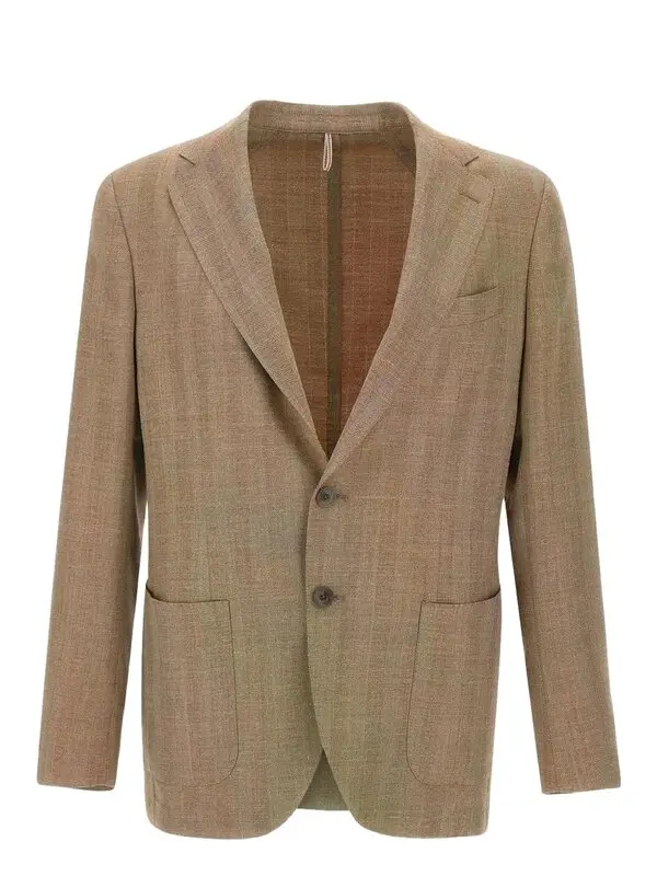 SANTANIELLO Single-breasted Blazer - Brown