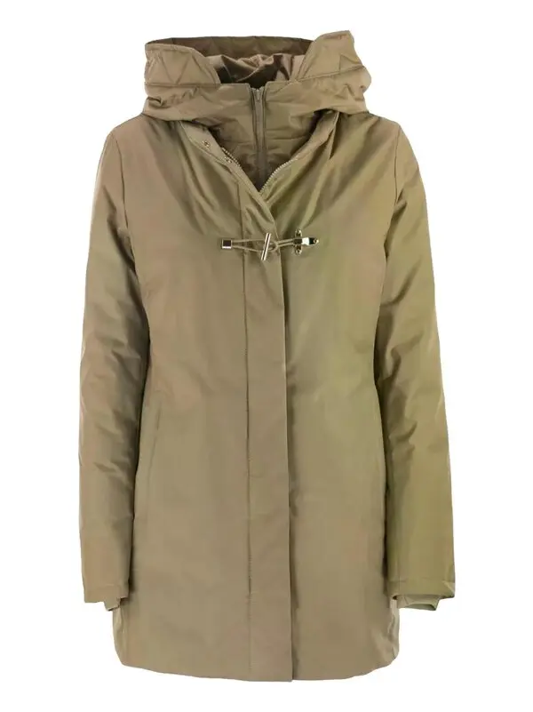 FAY Zip-up Hooded Parka - Neutrals