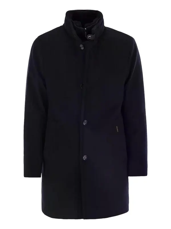 MOORER Button-fastening Coat - Blue